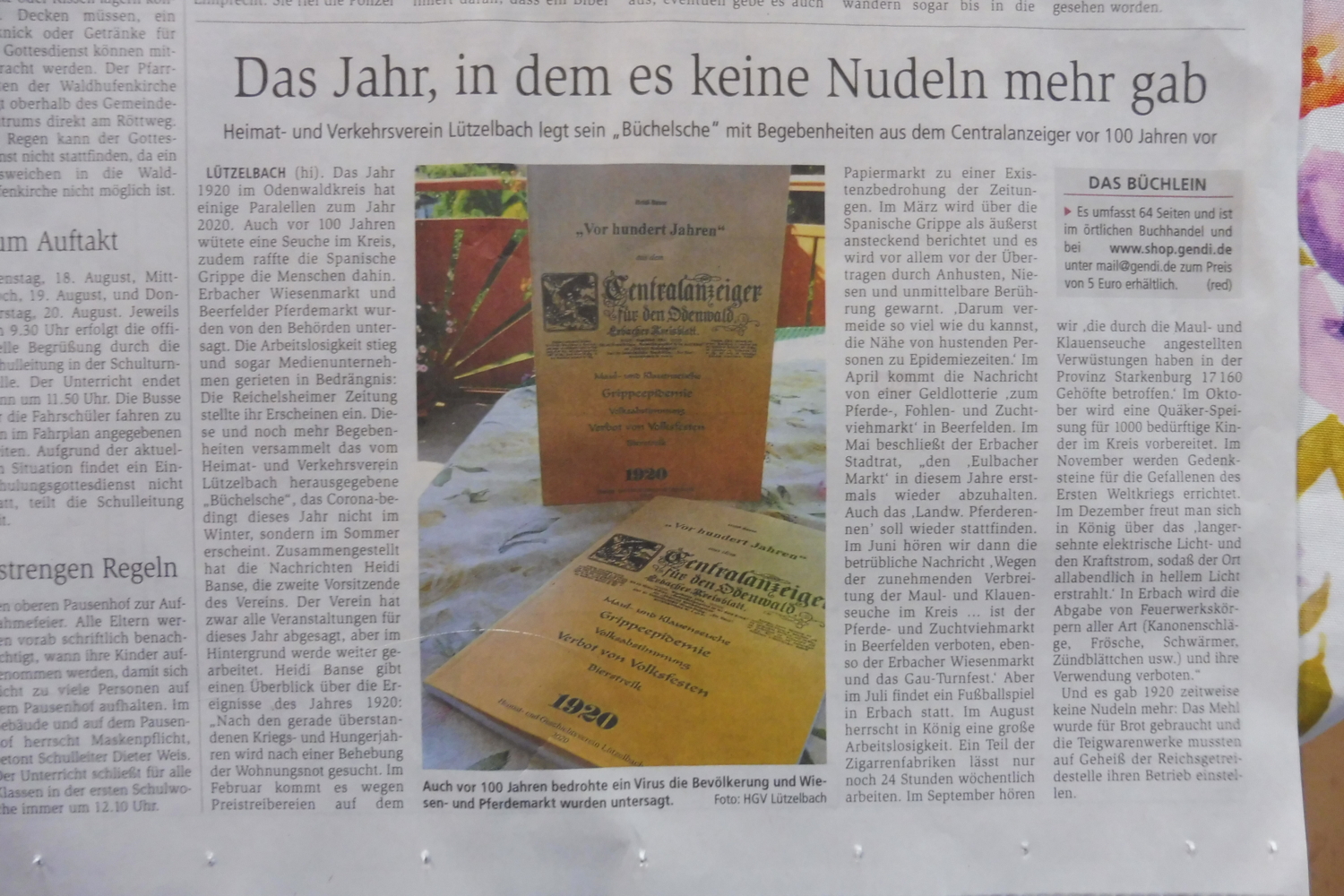 Odenwald- Dokumentation: Heidi Banses Jahrbuch 2020 erschienen ...